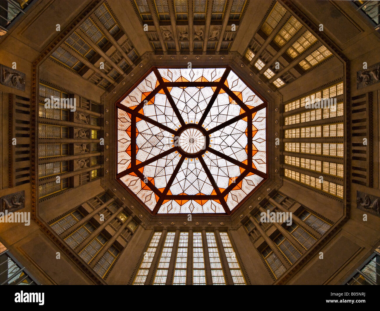 Art Nouveau Ceiling Prague Czech Republic Stock Photo - Alamy