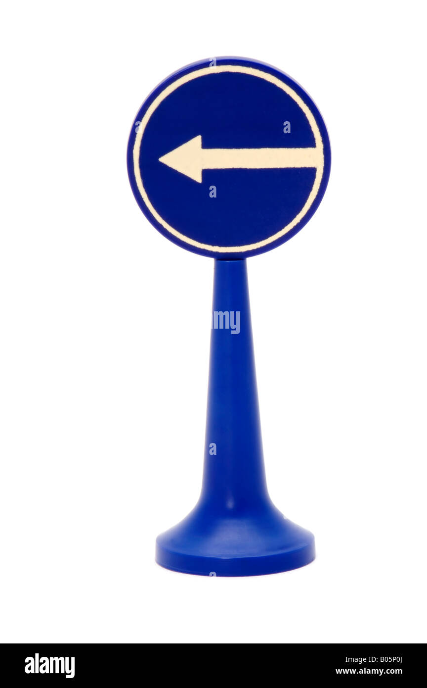 series object on white road sign on white Stock Photo - Alamy