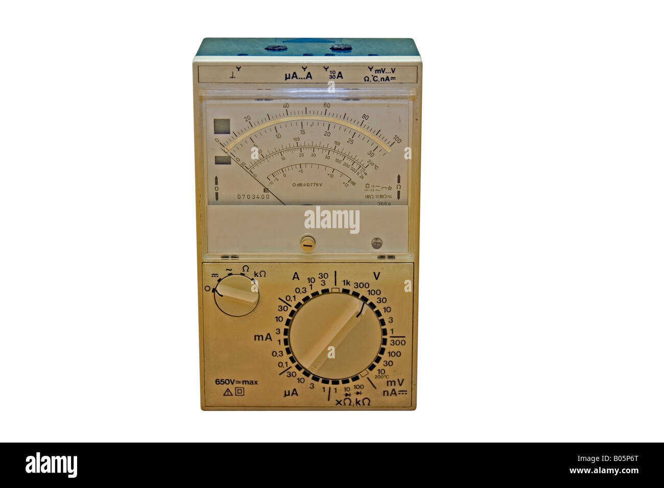 Old universal meter isolated on white Stock Photo - Alamy