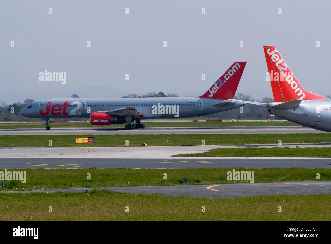 Jet2 Boeing 757-236 Lined up for Take-off at Manchester Ringway Airport ...