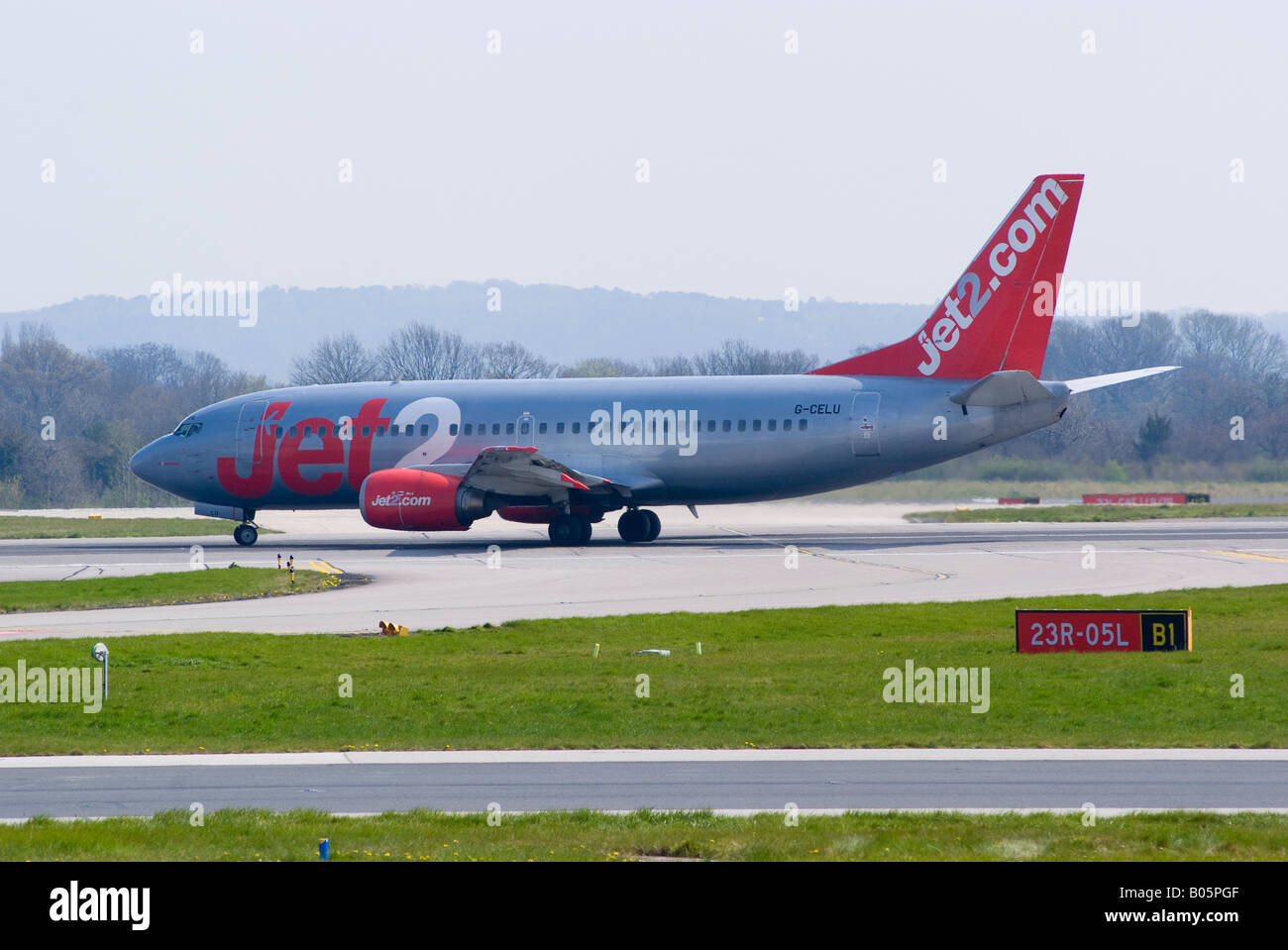 Jet2 Boeing 737-377 Lined up for Take-off at Manchester Ringway Airport ...