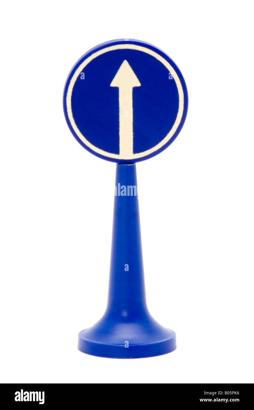 series object on white road sign on white Stock Photo - Alamy