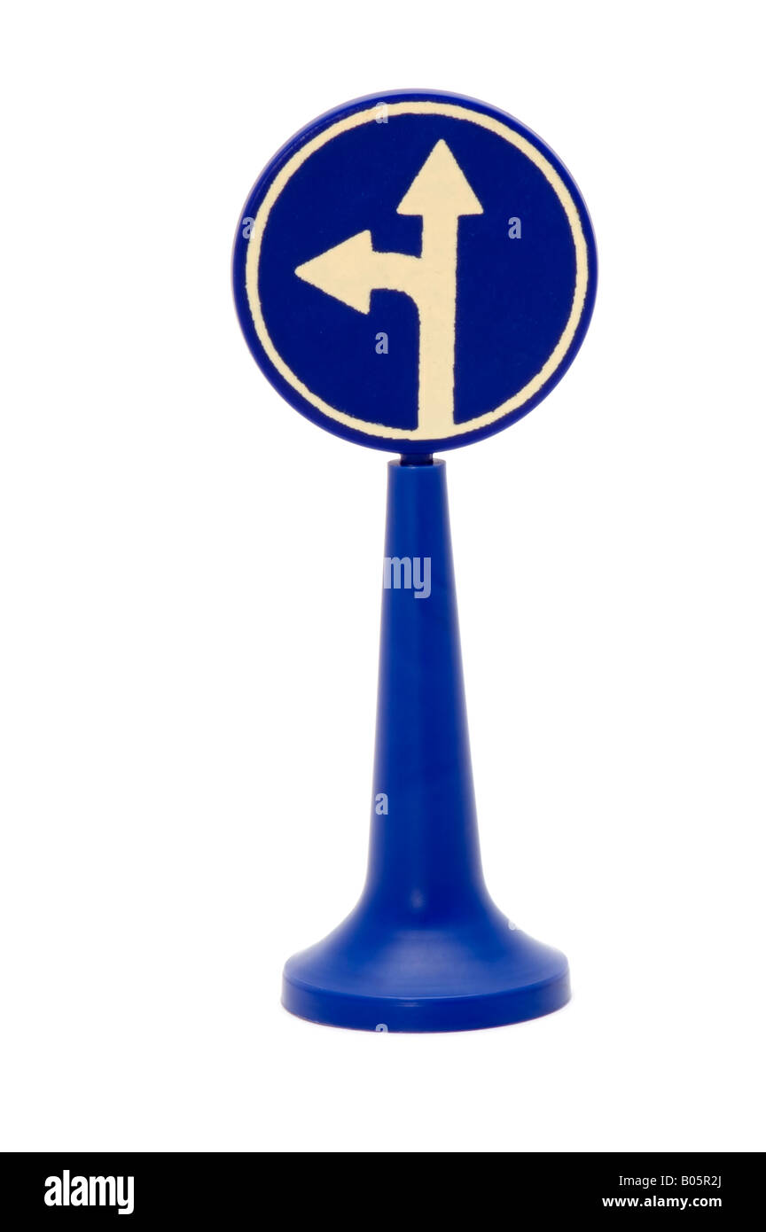 series object on white road sign on white Stock Photo - Alamy