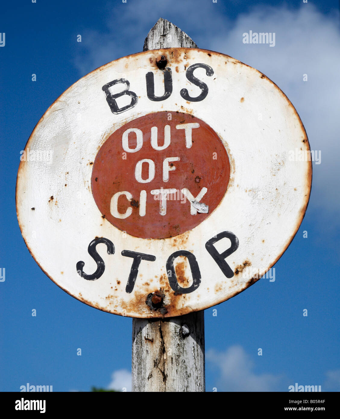 A bus stop in St Lawrence Gap on the route from the capital city ...