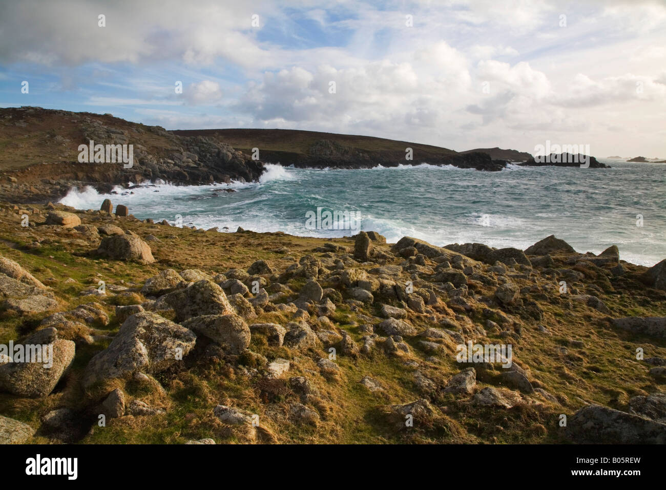 Bryher Isles Of Scilly Waves High Resolution Stock Photography and ...