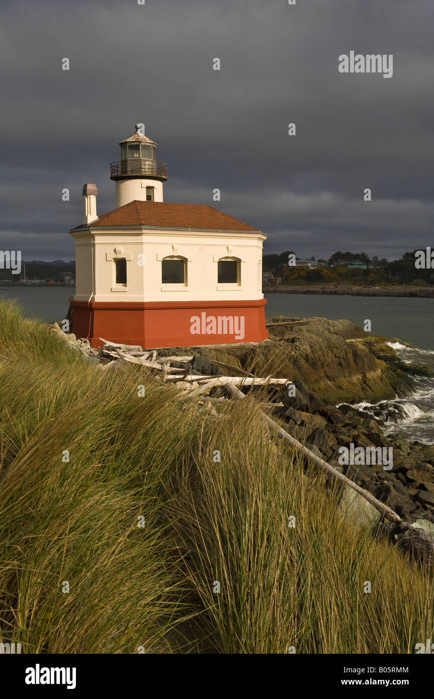 Coquille River Lighthouse Bandon Oregon Stock Photo - Alamy