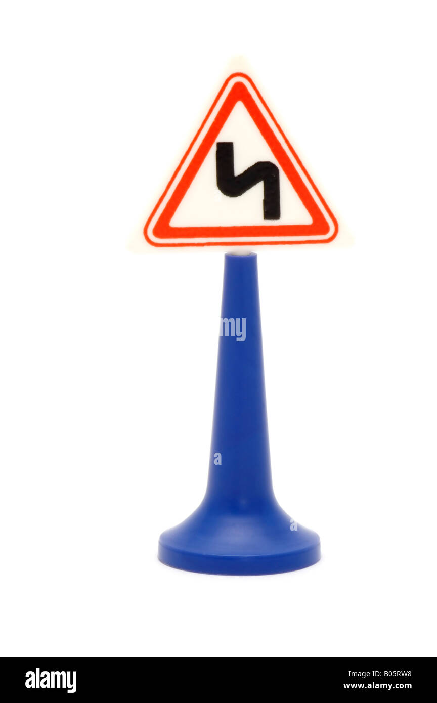 series object on white road sign on white Stock Photo - Alamy