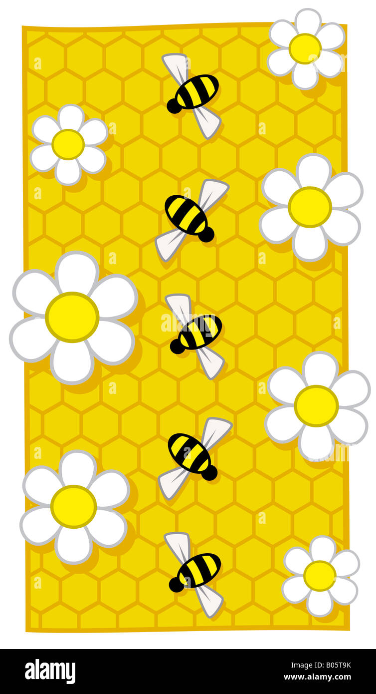 Bee pattern 1 Stock Photo - Alamy
