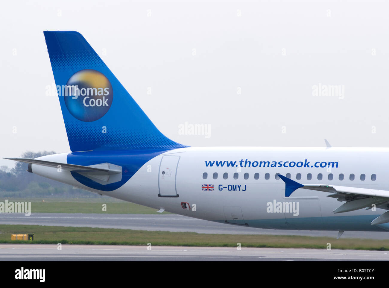 Tail Section of Thomas Cook Airbus A321-211 Taxiing for Take-off at ...