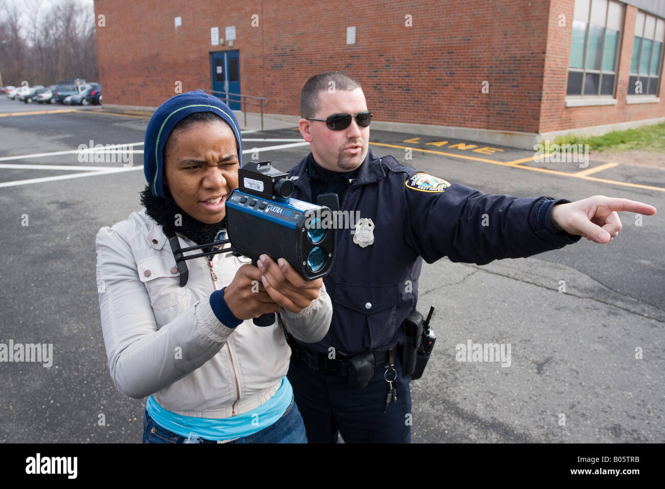 Police officer teaches students hi-res stock photography and images - Alamy