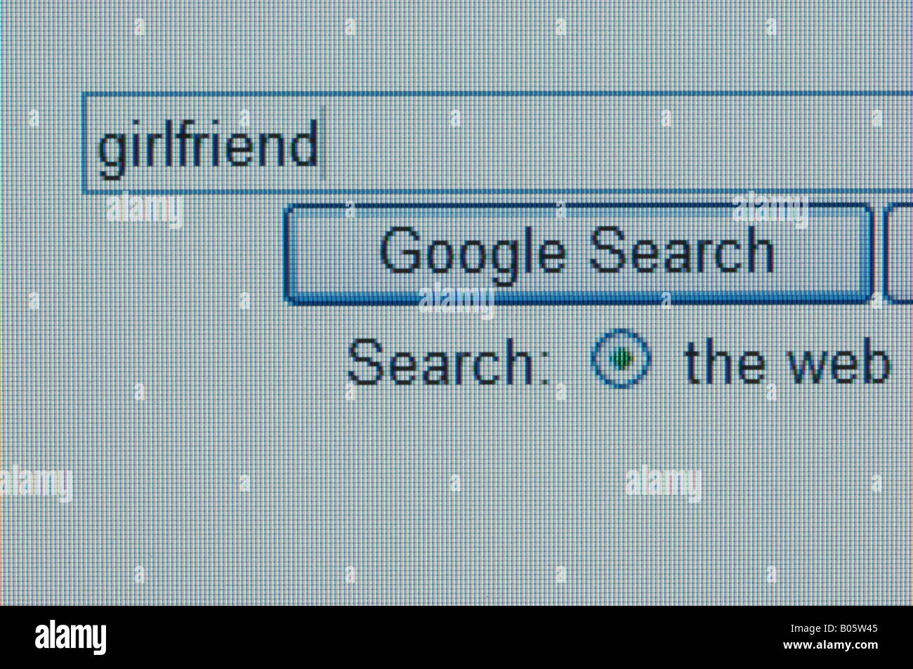 Find a Girlfriend On Google Stock Photo - Alamy