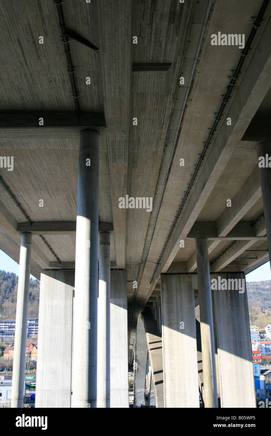 concrete viaduct The Norwegian city of Bergen, an important cultural ...
