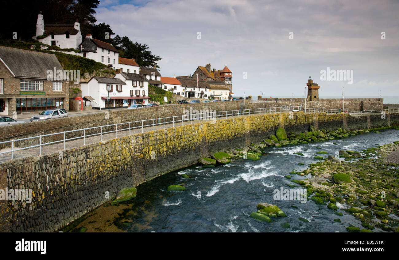 Lynmouth harbour in Exmoor National Park Devon England Stock Photo - Alamy