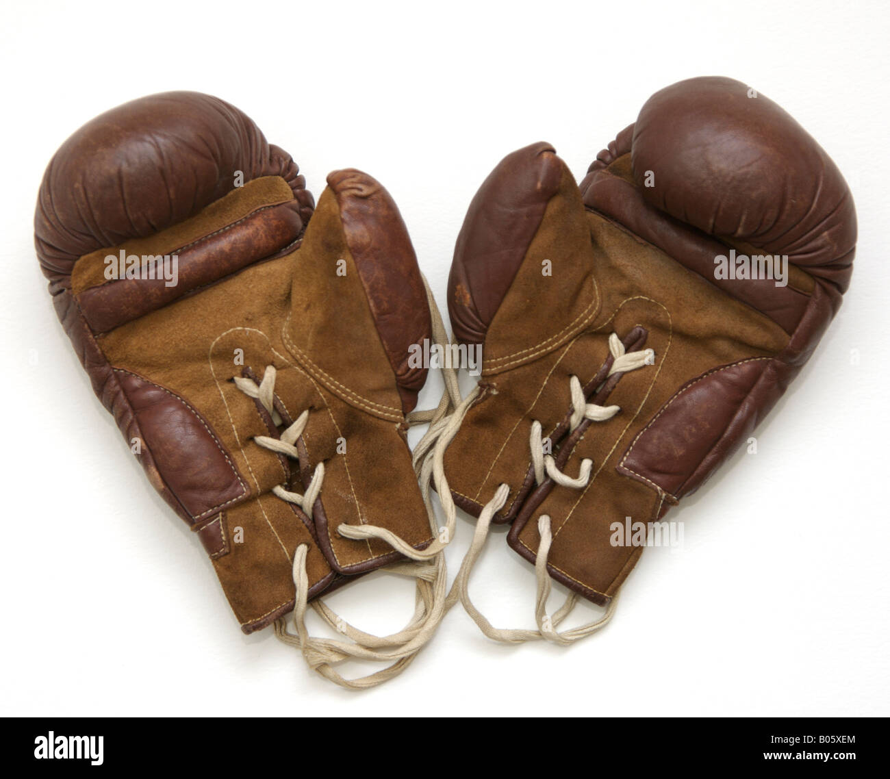 Pair white boxing gloves Cut Out Stock Images & Pictures - Alamy