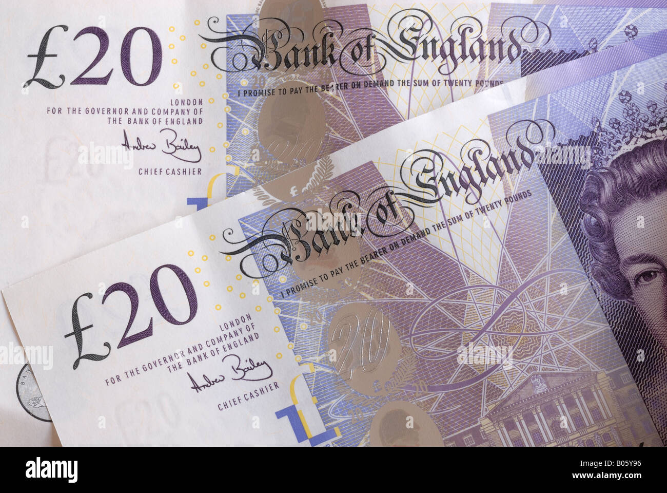 Twenty pound notes Stock Photo - Alamy