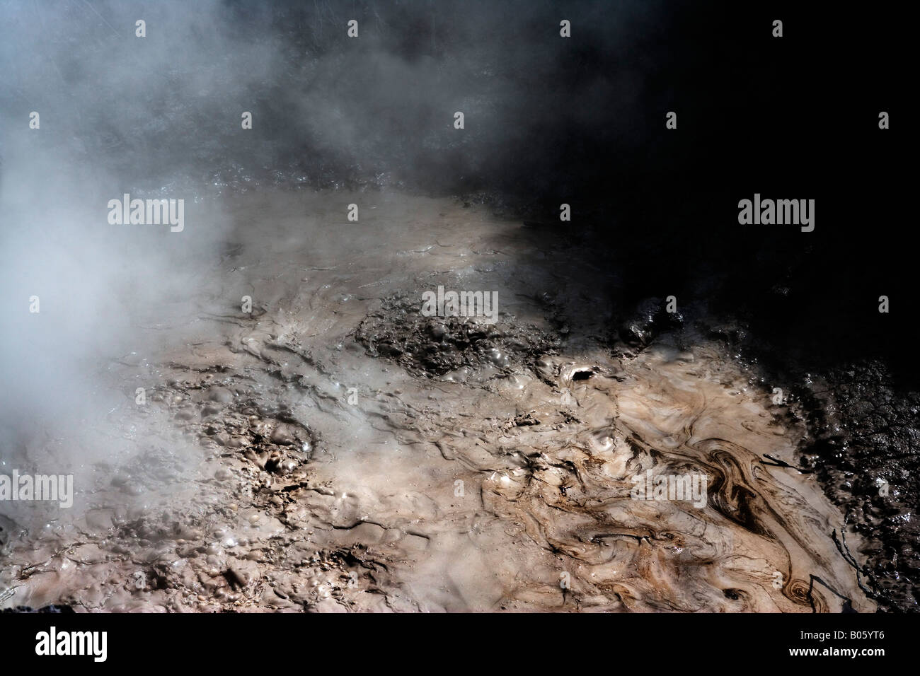 Boiling hot mud pool in the Rotorua area, New Zealand Stock Photo - Alamy