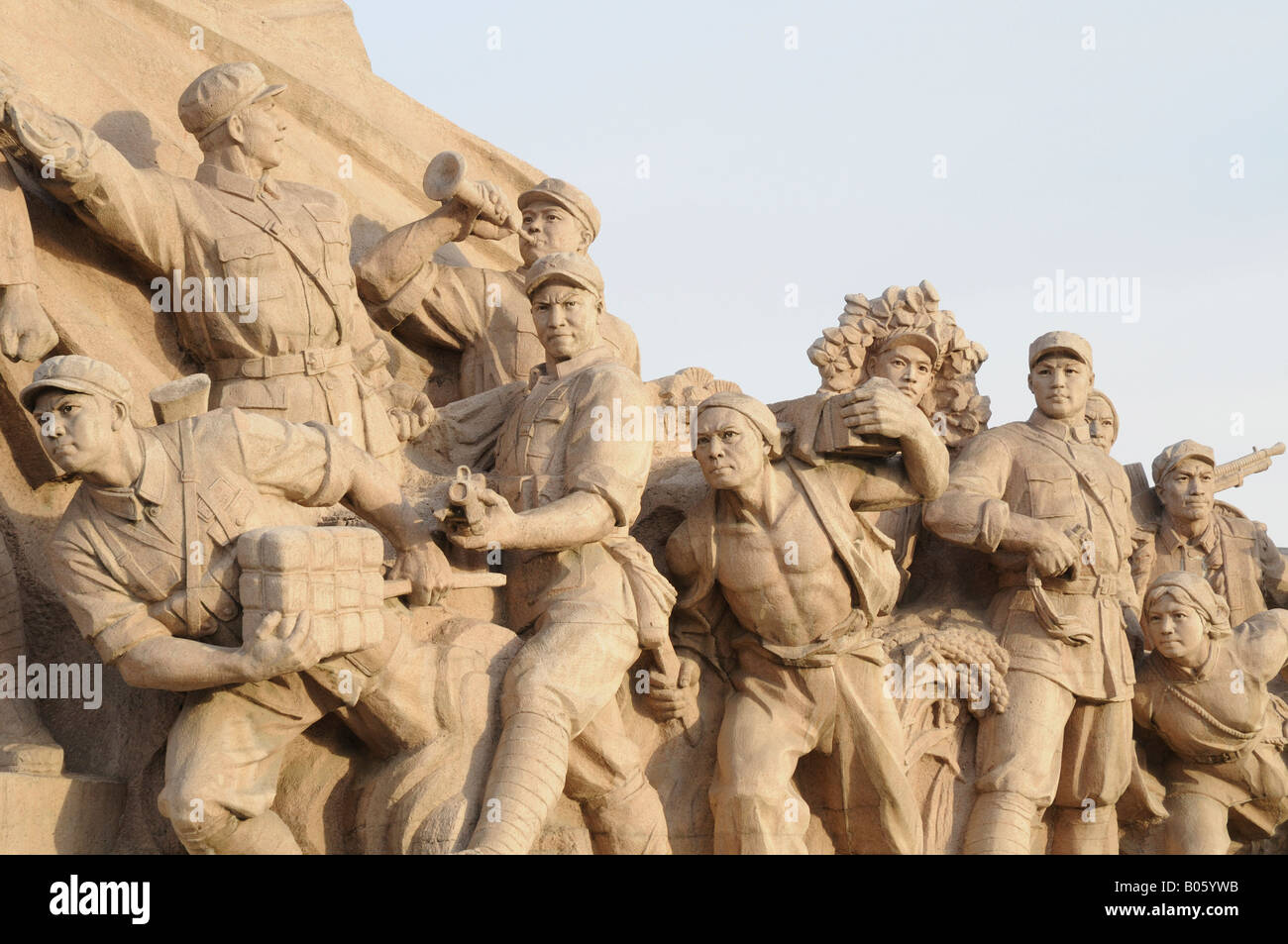 Monument showing communist revolutionary heroes in front of Mao's ...