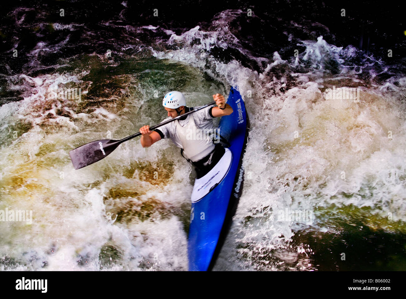 Kayaking on the Waikato River, New Zealand Stock Photo - Alamy