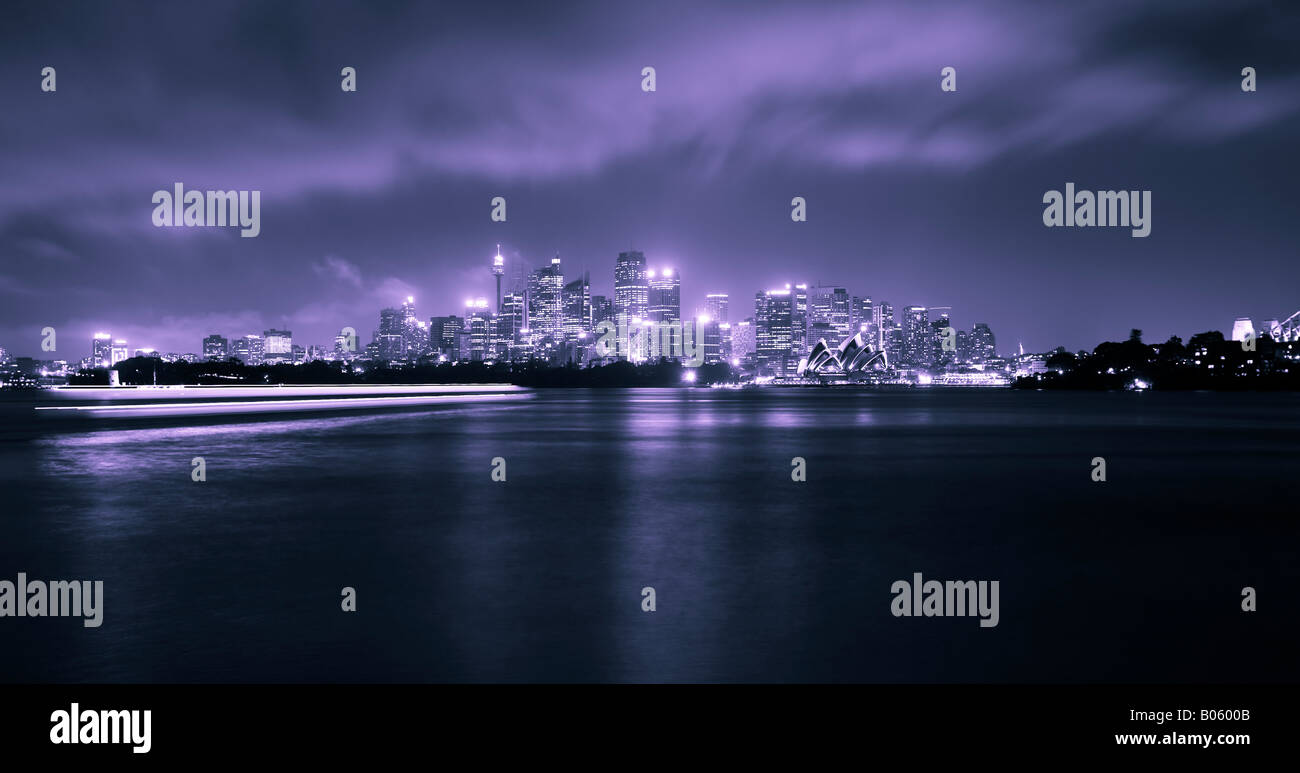 Sydney Sky Line at night Stock Photo - Alamy