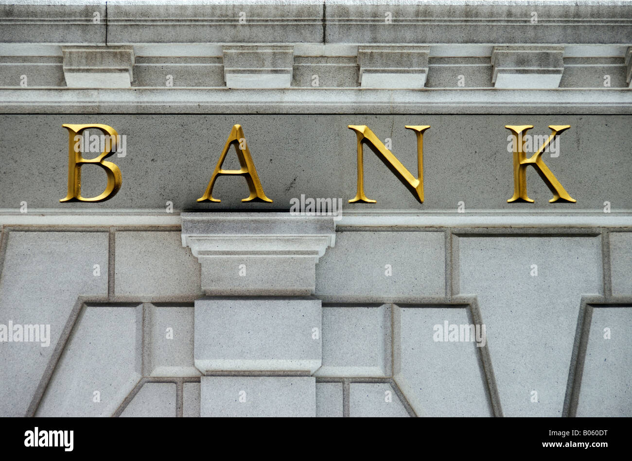 Bank gold sign hi-res stock photography and images - Alamy