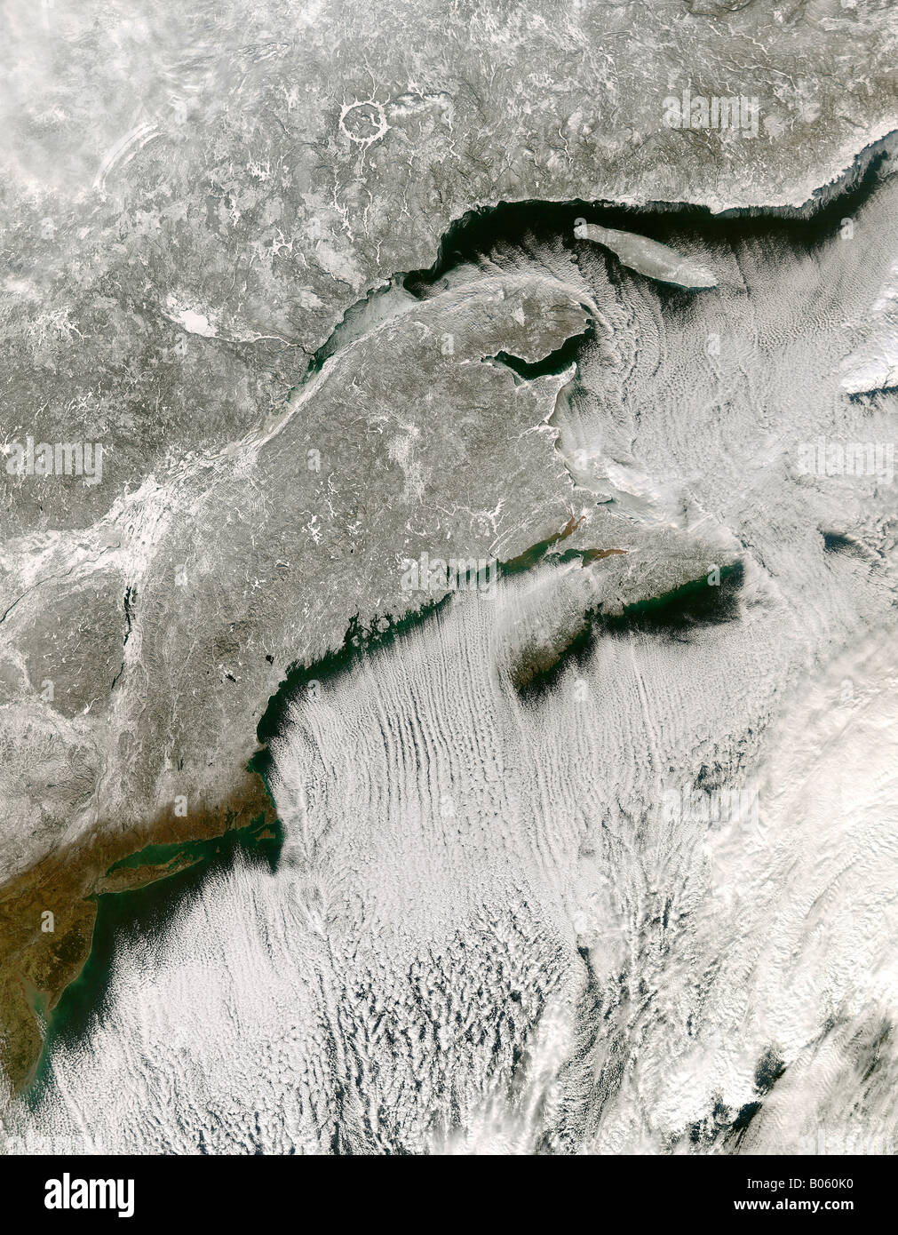 Snow and cloud streets, New England and the Maritimes January 3, 2008 ...