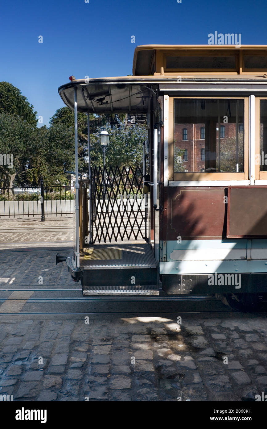 San Francisco cable car detail A San Francisco cable car waits to pick ...