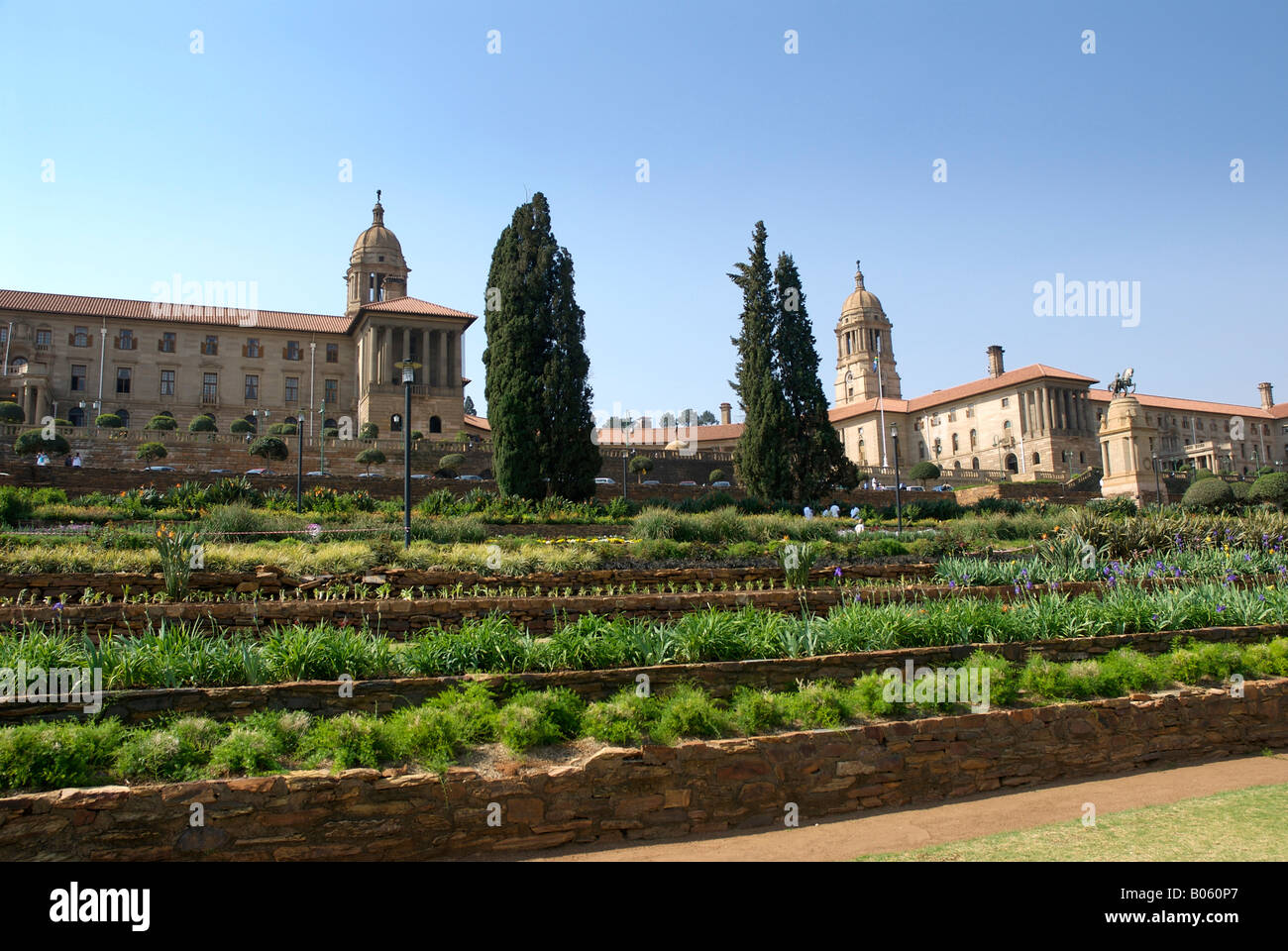 Africa, South Africa, Gauteng, Pretoria, Union Buildings and landscaped ...