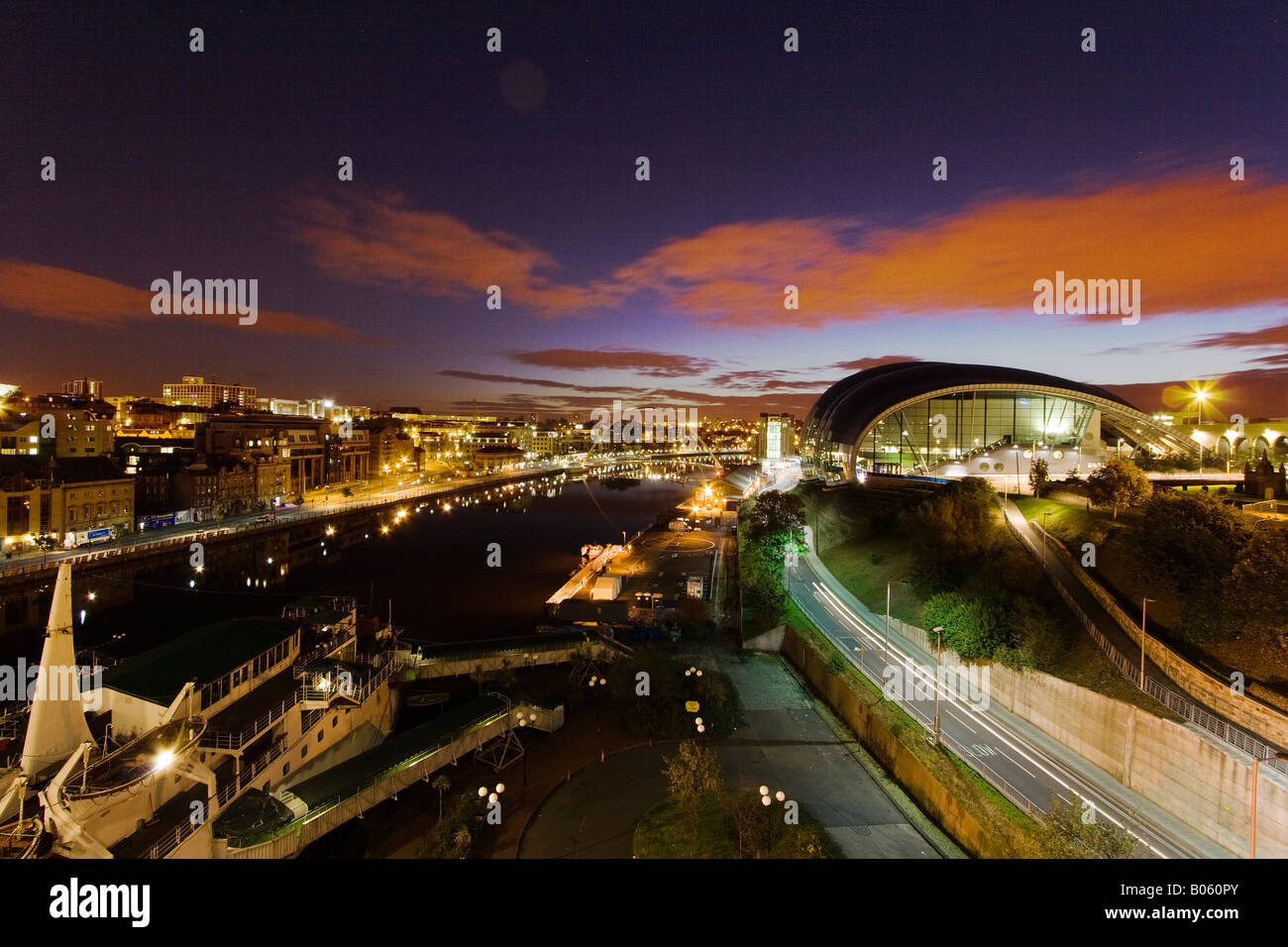 Newcastle night scene Stock Photo - Alamy