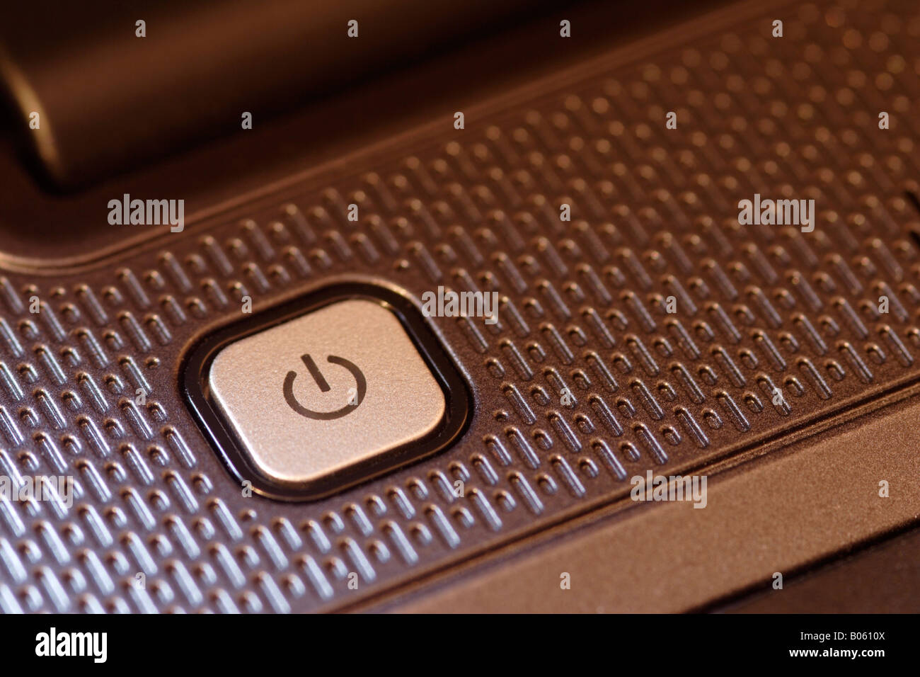 Power button for laptop computer close up Stock Photo - Alamy