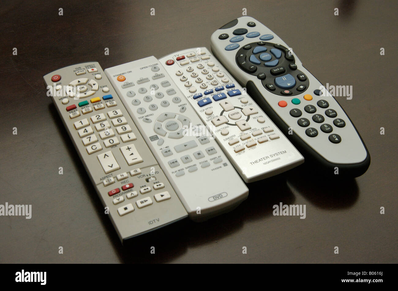 four remote controllers Stock Photo - Alamy