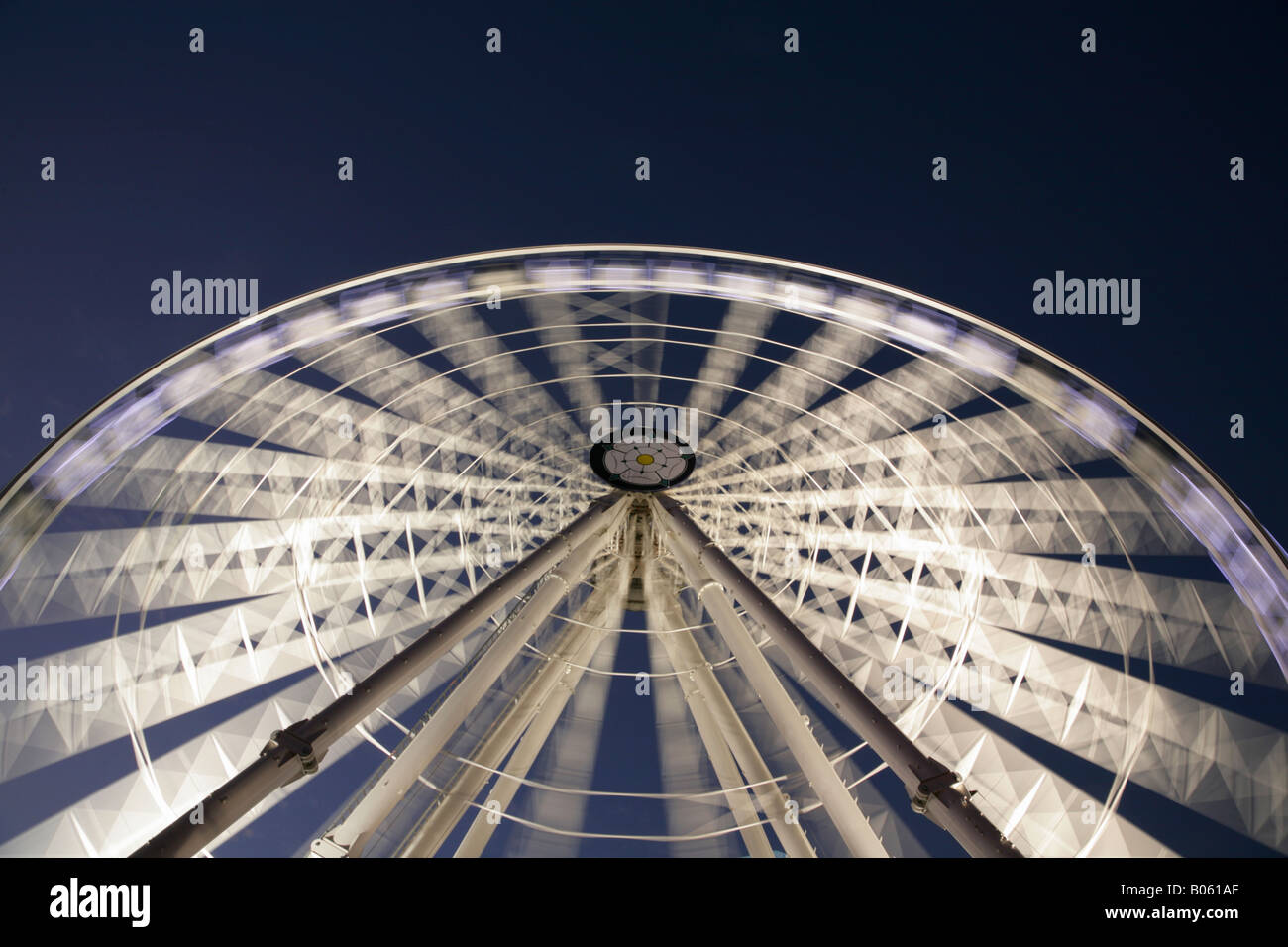 The Yorkshire Wheel at the National Railway Museum, York, at dusk Stock ...