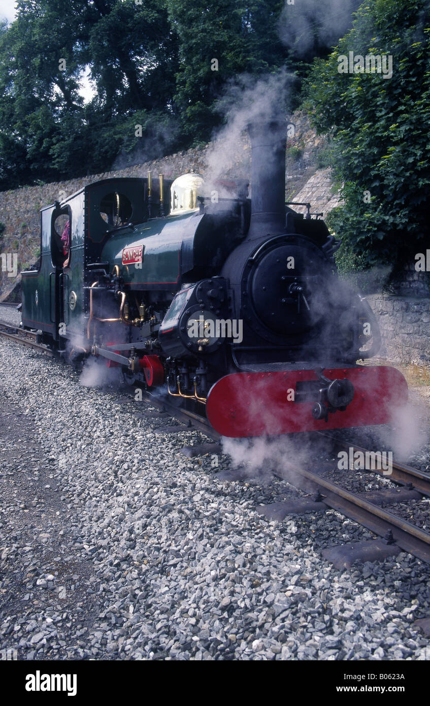 Narrow Guage railway Welsh Highland line Steam engine Blanche Steam up ...