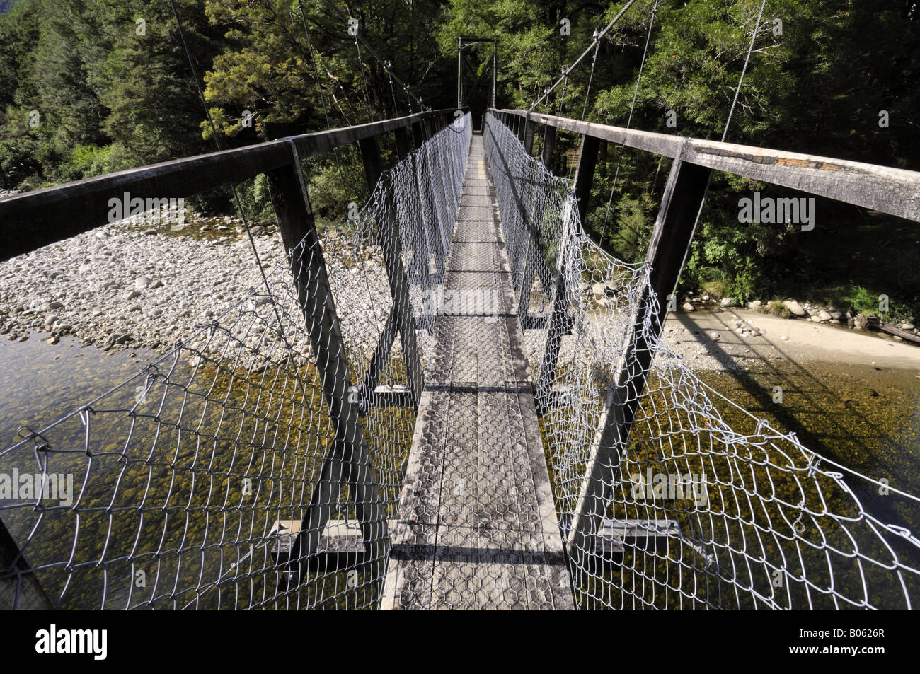 Buller gorge swing bridge hi-res stock photography and images - Alamy