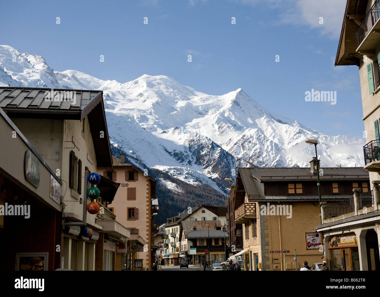 Local Architecture In Chamonix Town The Alps France Europe Stock Photo ...