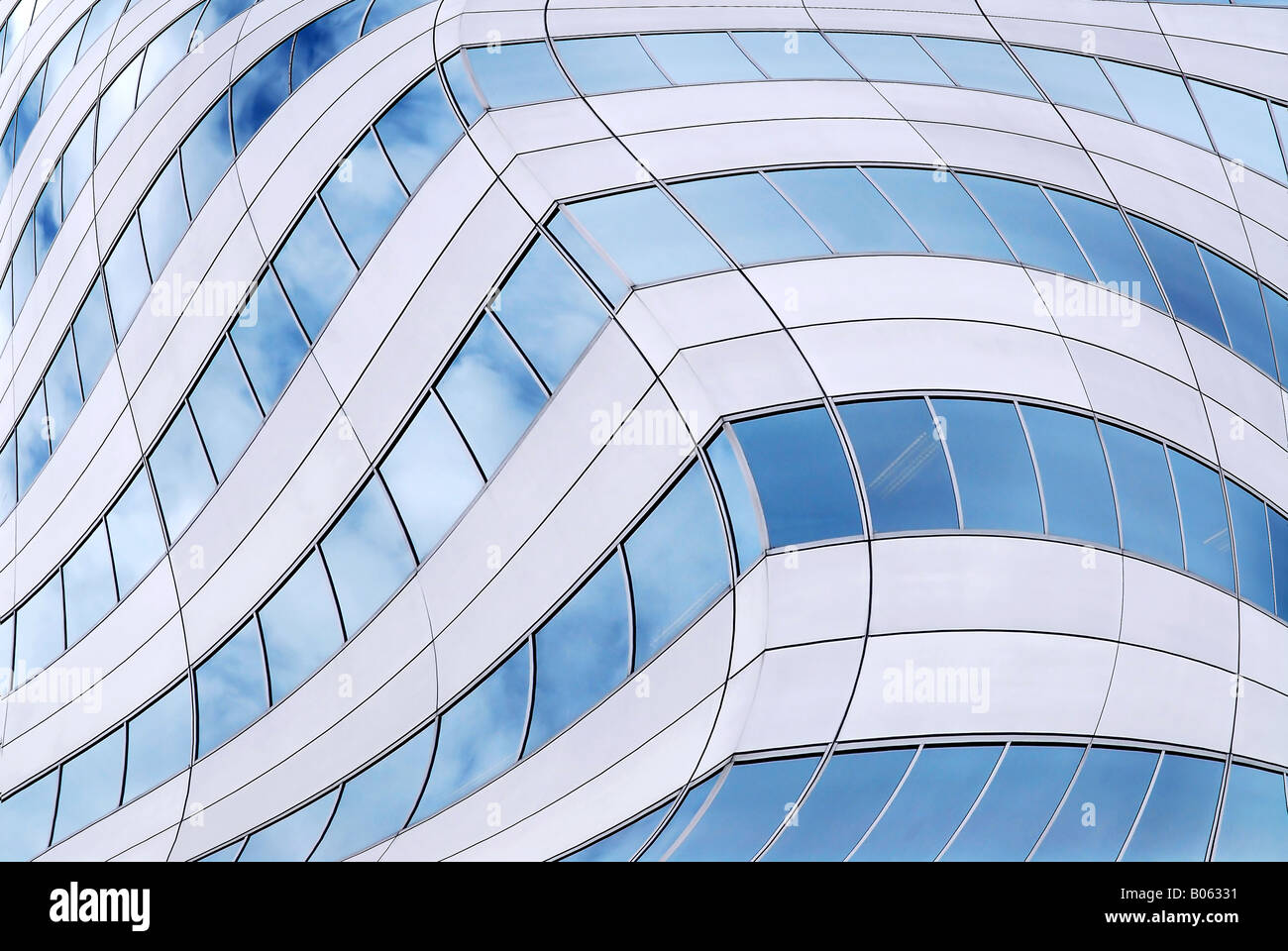 Abstract background of distorted office building walls Stock Photo - Alamy