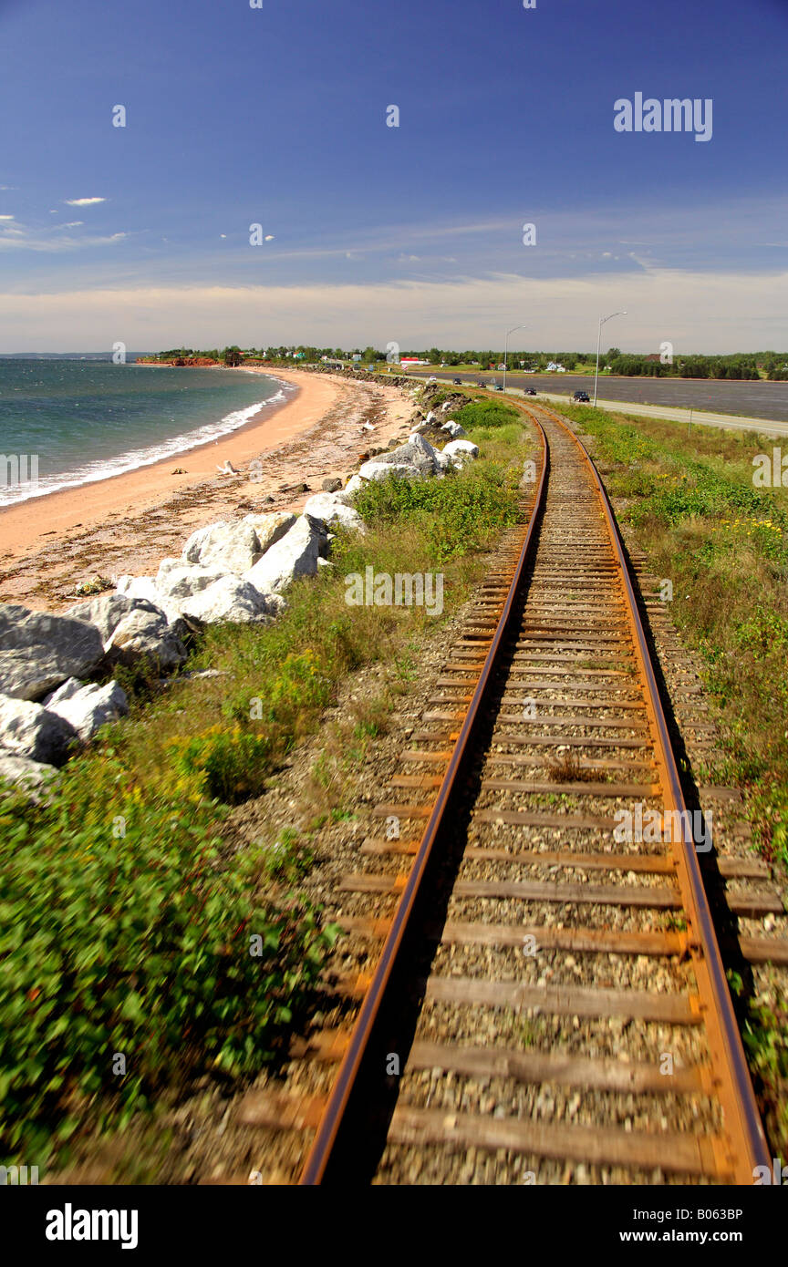 Canada, Quebec. VIA Rail Canada train The Chaleur between Montreal ...