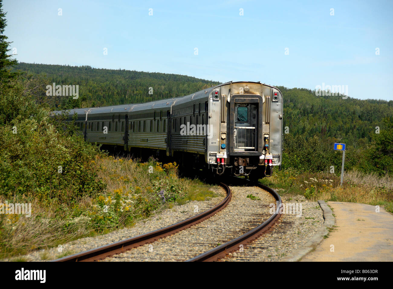 Canada, Quebec. VIA Rail Canada train The Chaleur between Montreal ...