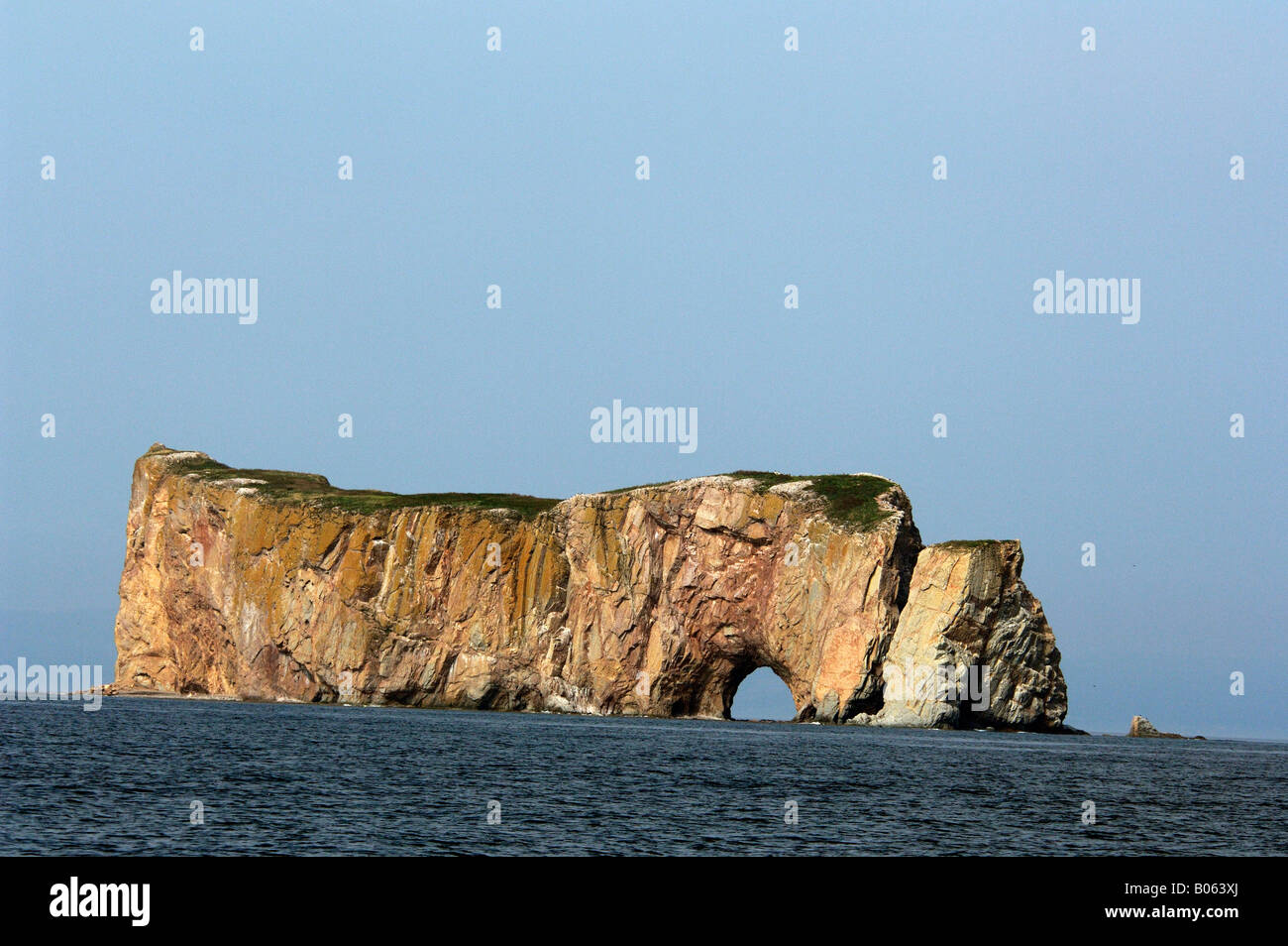 Canada, Quebec, Perce. St. Lawrence River, Perce Rock Stock Photo - Alamy