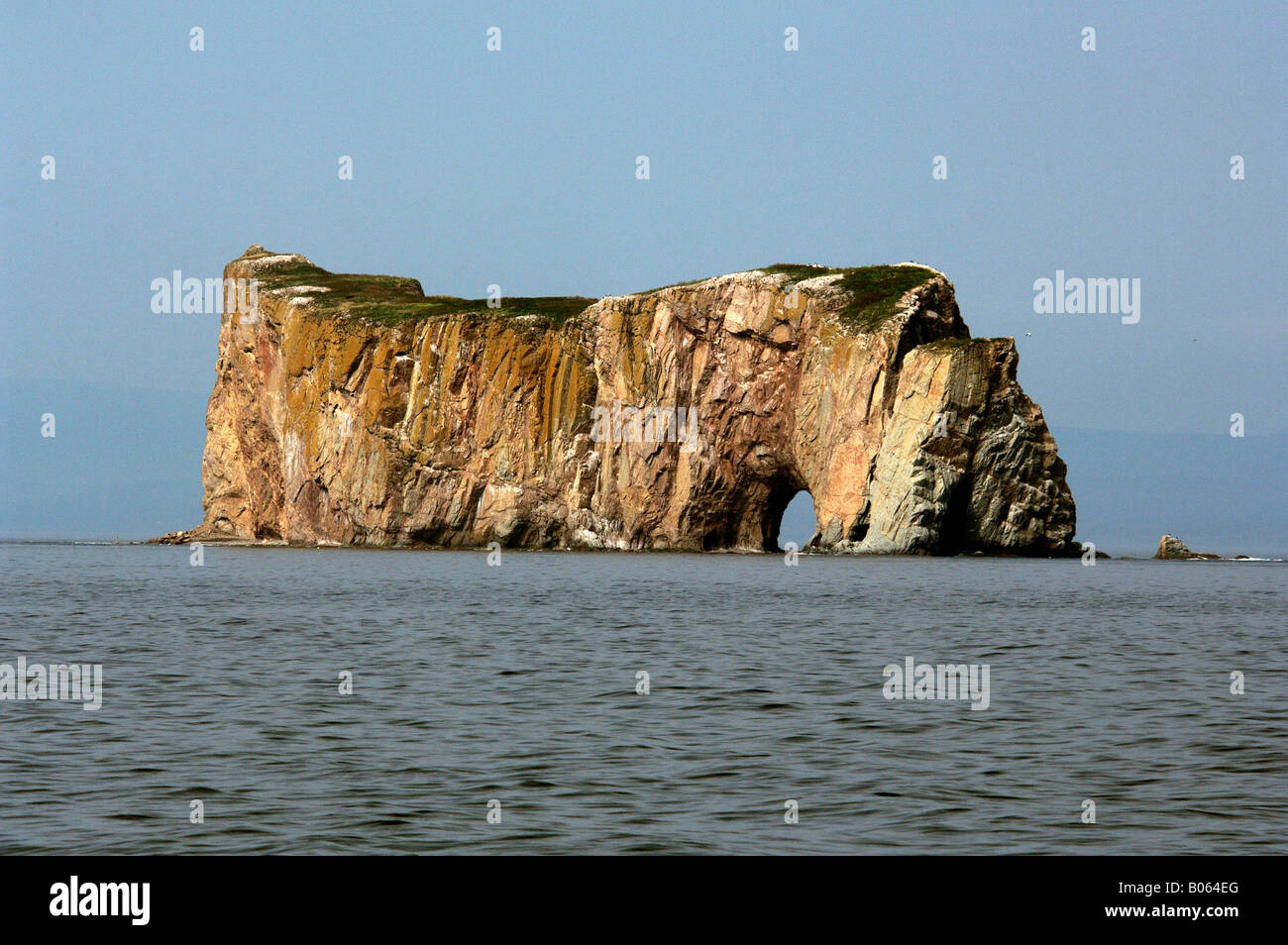 Canada, Quebec, Perce. St. Lawrence River, Perce Rock Stock Photo - Alamy