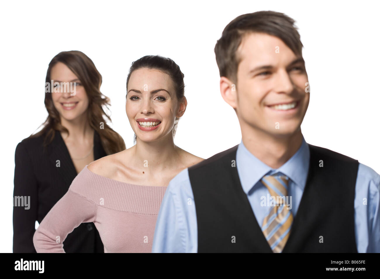 Team of three people Stock Photo - Alamy