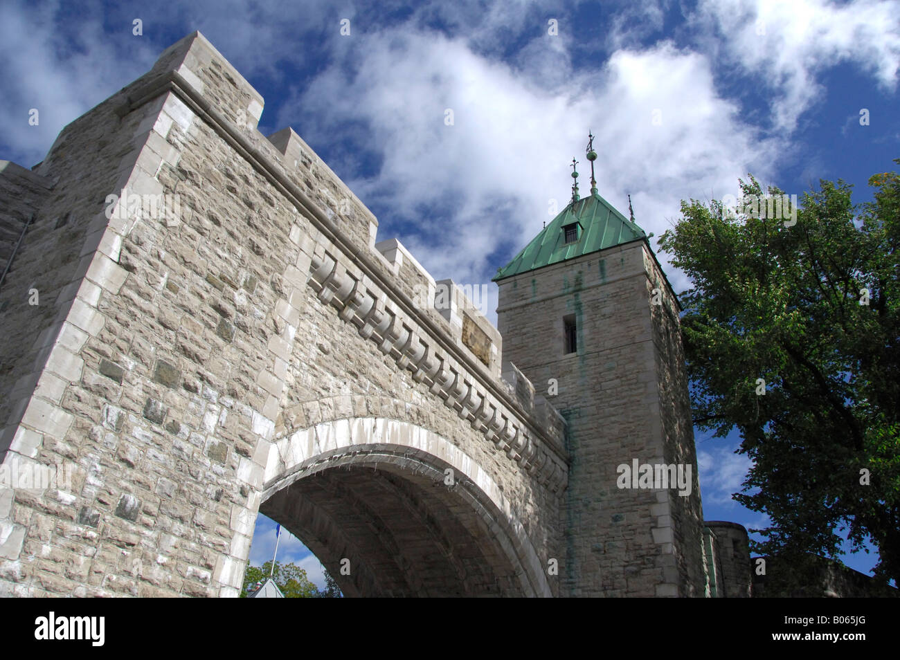 Canada, Quebec, Quebec City. Upper Town, historic walled city, St ...