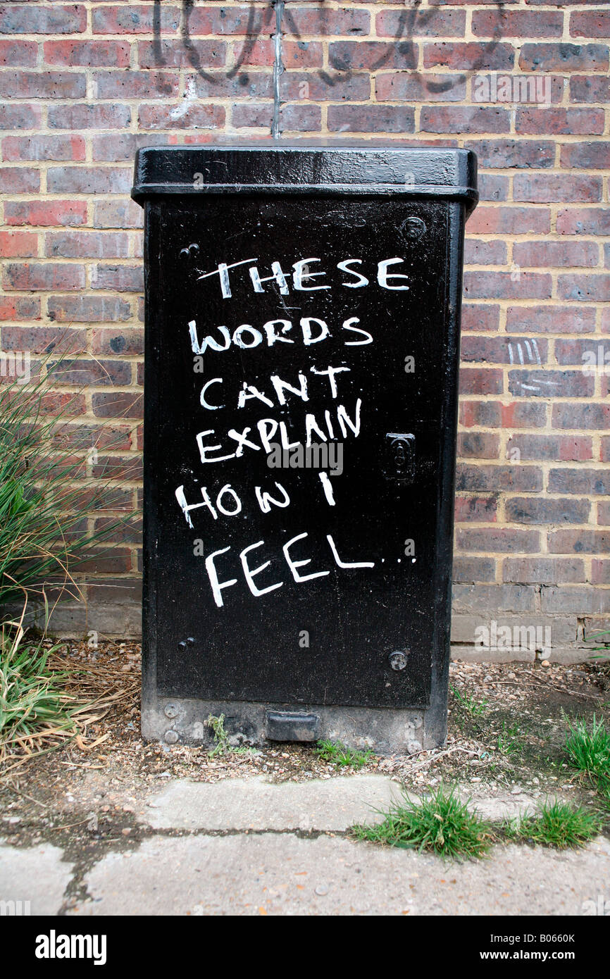 These Words Can't Explain How I Feel Stock Photo - Alamy