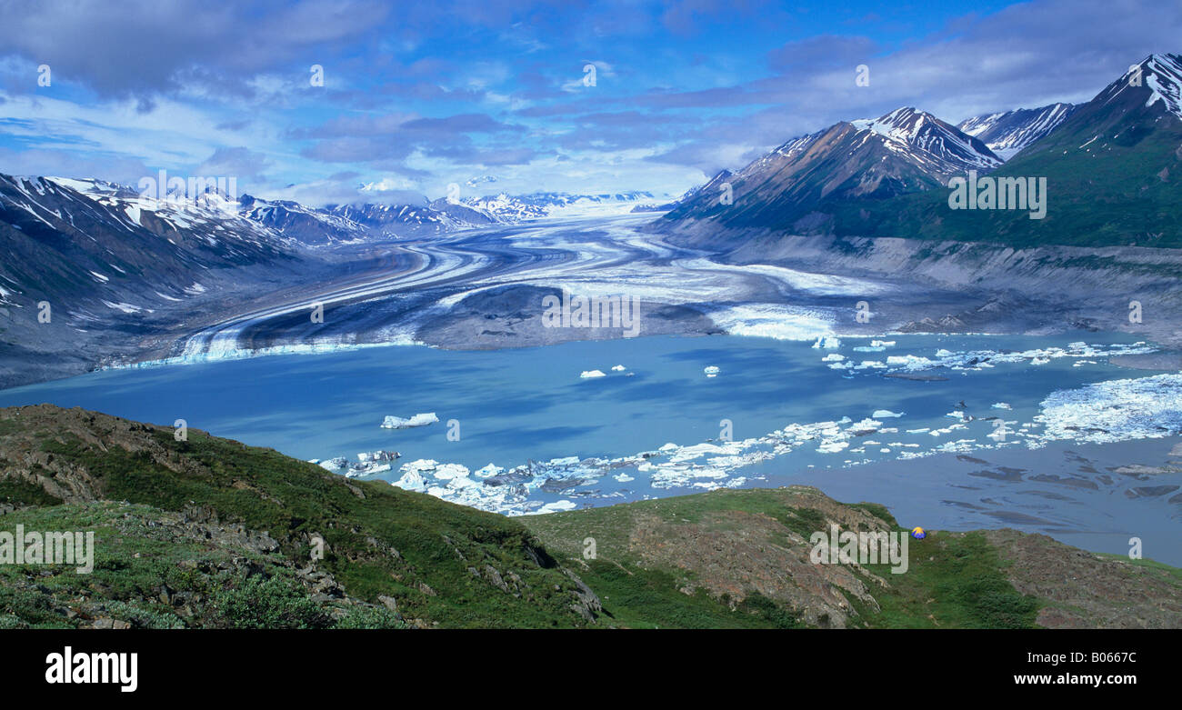 Lowell Lake and Lowell Glacier. Kluane National Park, Yukon, Canada ...