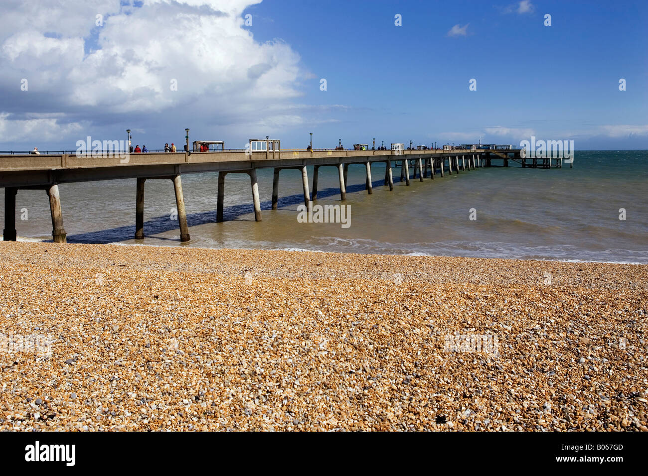 Coastal landscape with pier Stock Photo - Alamy