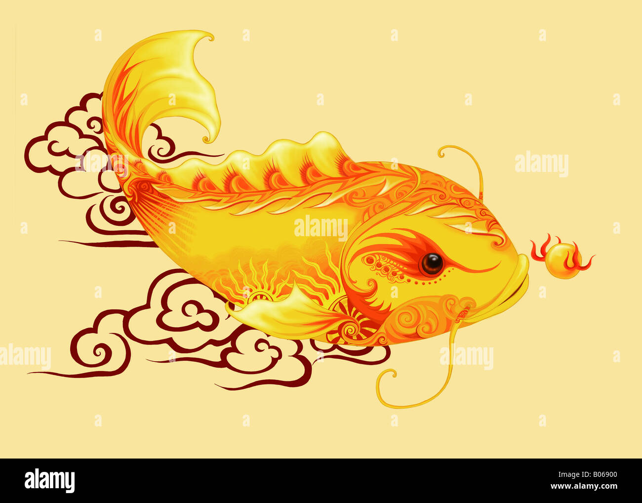 Cartoon chinese clouds hi-res stock photography and images - Alamy