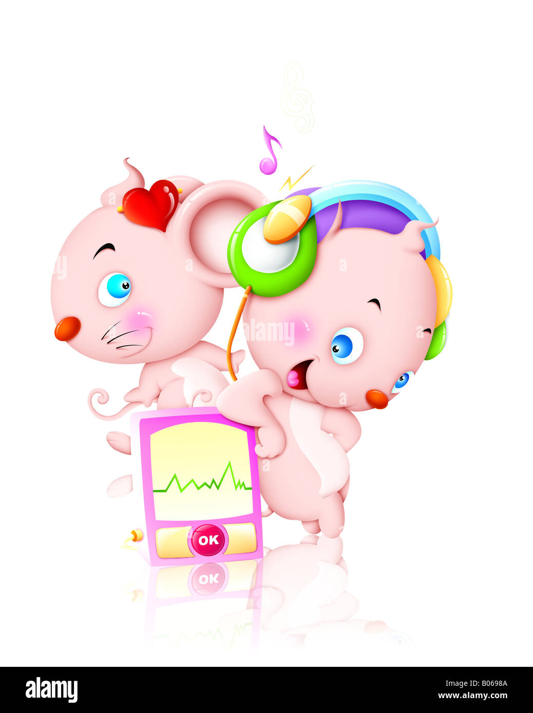 Cartoon mouse music Cut Out Stock Images & Pictures - Alamy