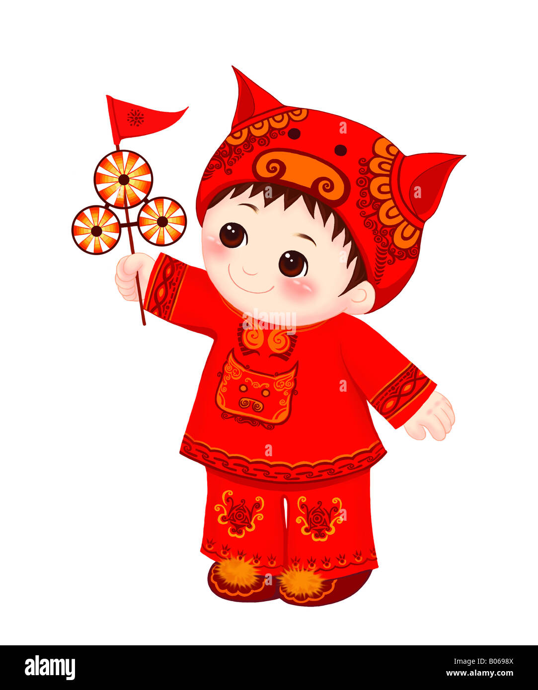 Traditional chinese windmill hi-res stock photography and images - Alamy