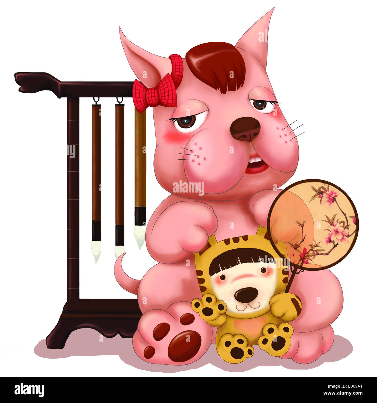 Chinese calligraphy cartoon hi-res stock photography and images - Alamy