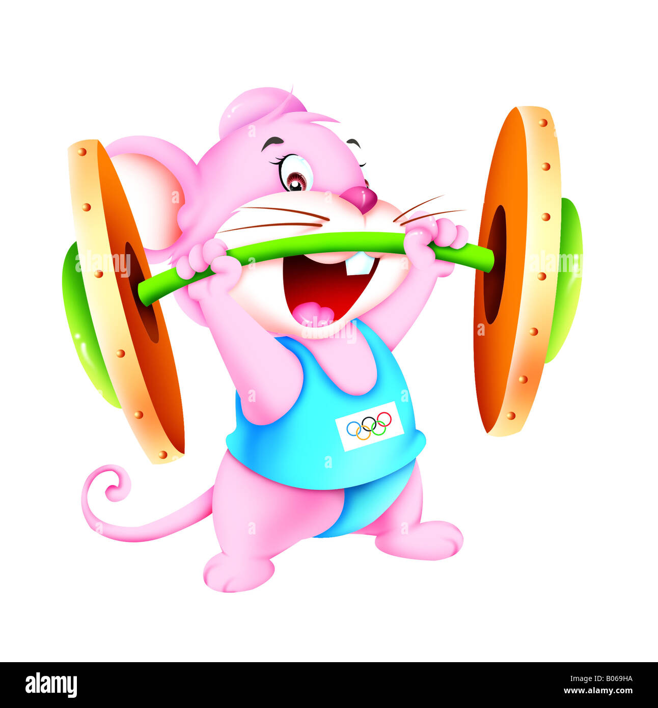 Smiley face lifting weight hi-res stock photography and images - Alamy