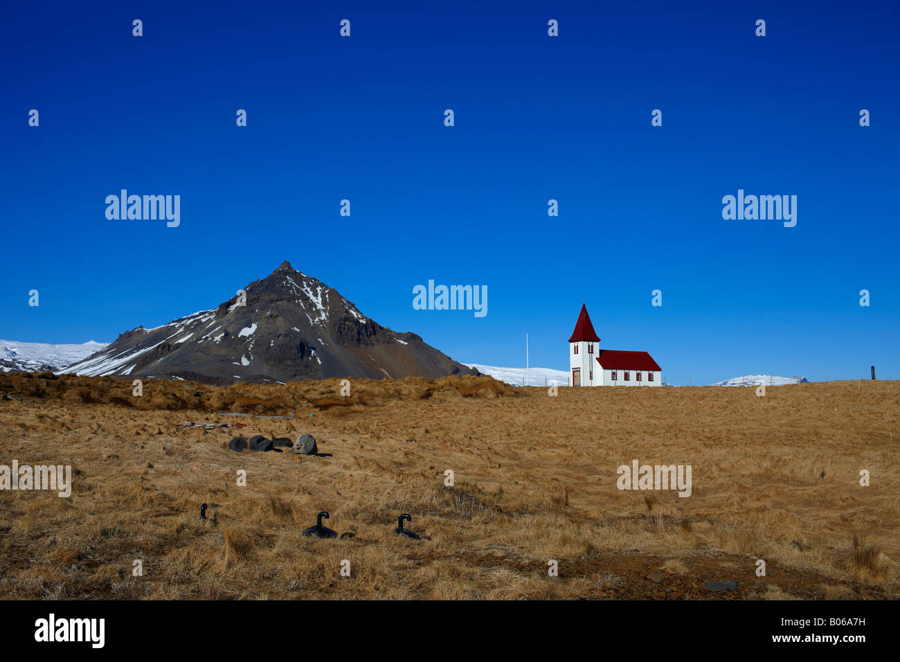 The Church Hellnakirkja at Hellnar Snaefellsnes Iceland Stock Photo - Alamy